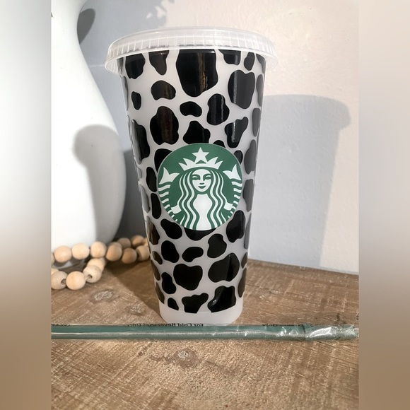 Dining | Cow Print Venti Cold Cup | Poshmark